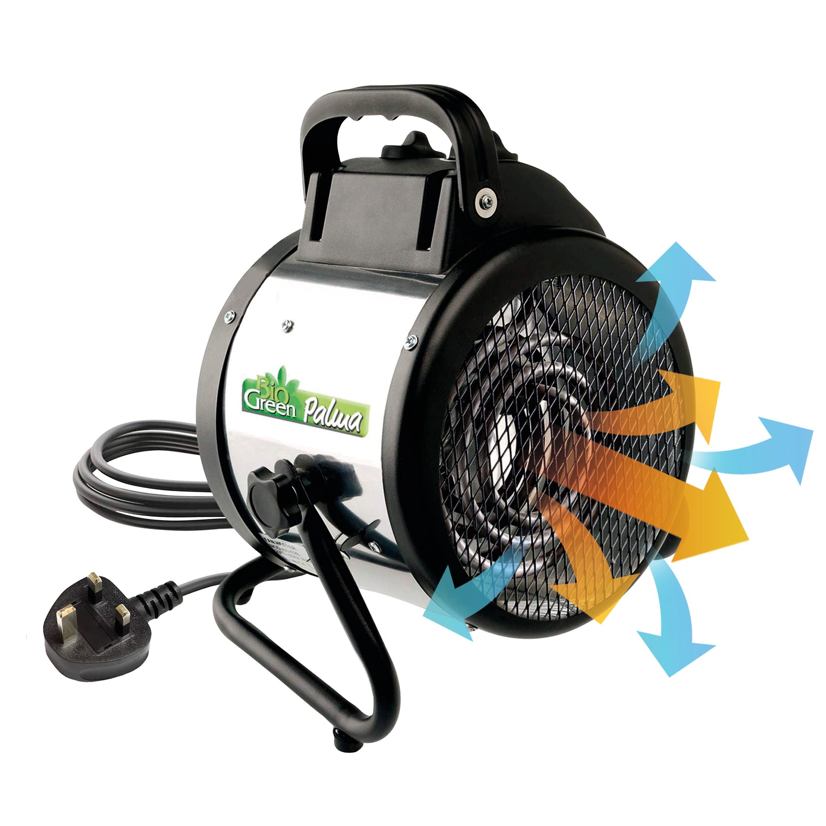 Electric Greenhouse Heater - "Palma" + Manual Thermostat - biogreen.co.uk