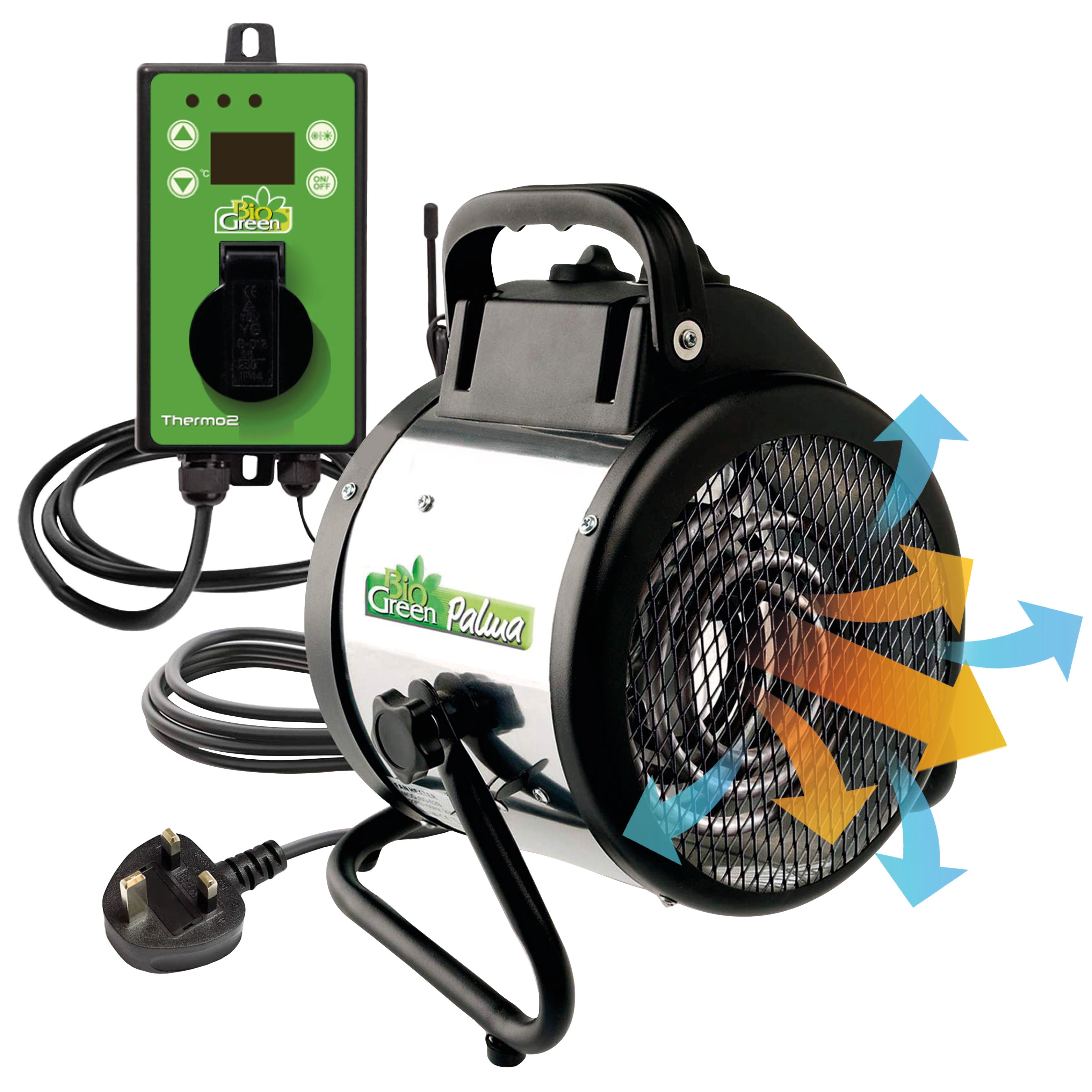 Electric Greenhouse Heater 2000 V - "Palma" + Digital Greenhouse ...