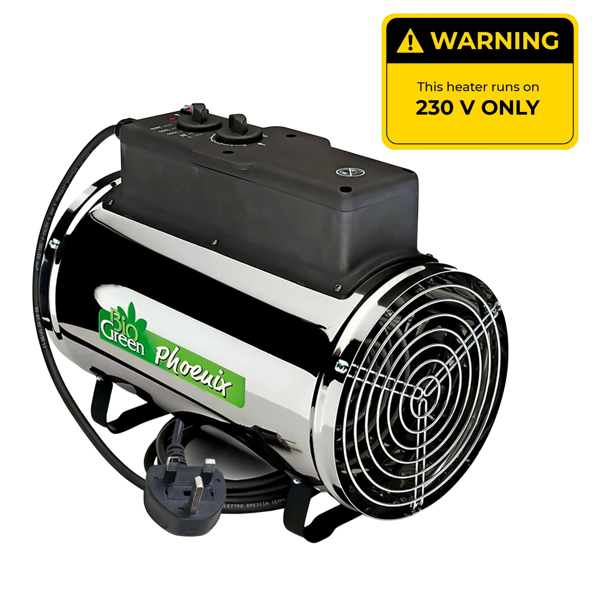 Electric Greenhouse Heater - "Phoenix" - biogreen.co.uk