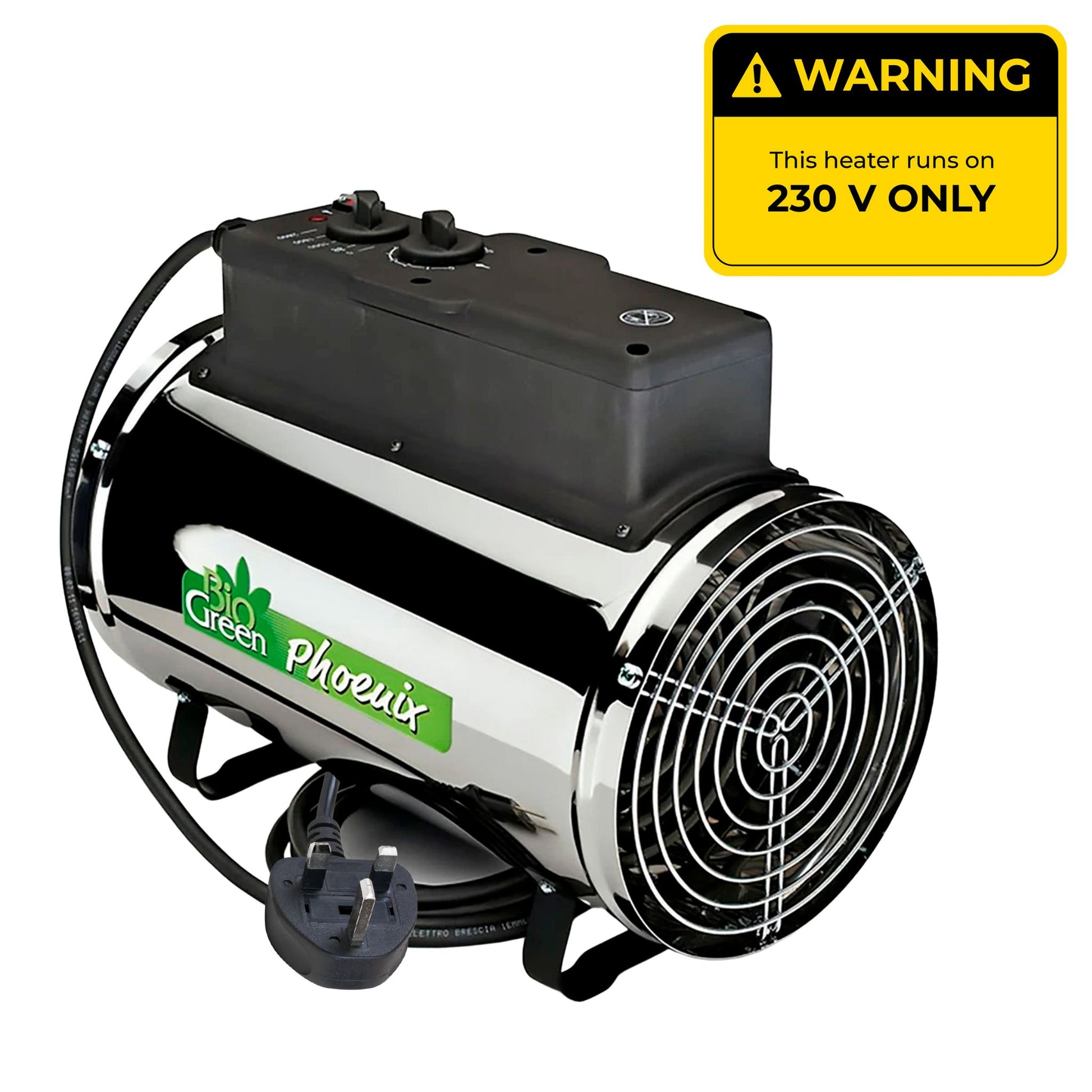 Electric Greenhouse Heater - "Phoenix" - biogreen.co.uk